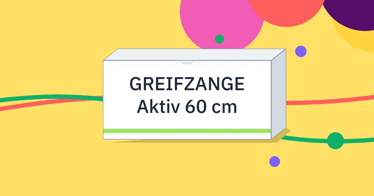 Symbolbild: Packung mit der Aufschrift GREIFZANGE Aktiv 60 cm (PZN 11614946) – Verfügbarkeit und Bezug in Apotheken in Frankfurt am Main