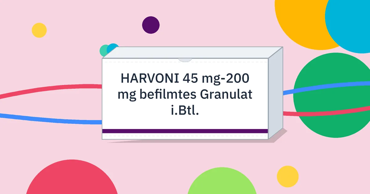 Symbolbild: Packung mit der Aufschrift HARVONI 45 mg-200 mg befilmtes Granulat i.Btl. (PZN 16398720) – Verfügbarkeit und Bezug in Apotheken in Frankfurt am Main