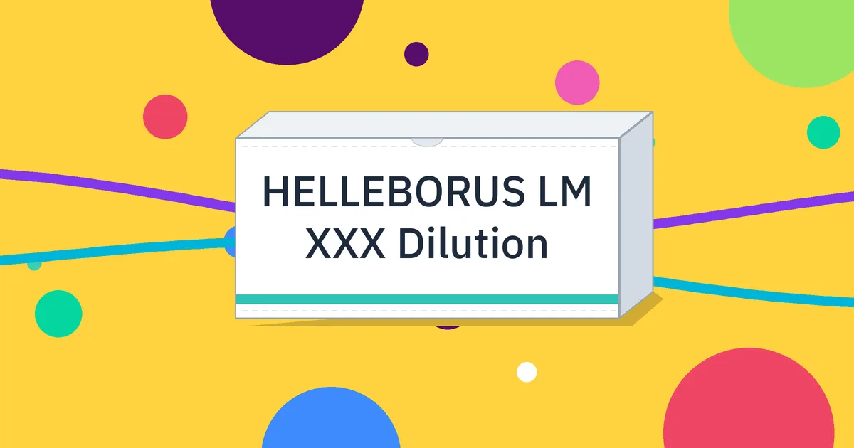 Symbolbild: Packung mit der Aufschrift HELLEBORUS LM XXX Dilution (PZN 02674719) – Verfügbarkeit und Bezug in Apotheken in Frankfurt am Main