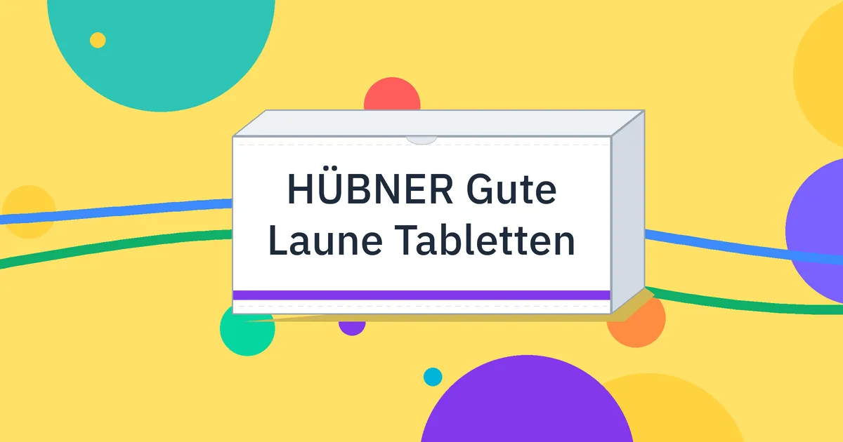 Symbolbild: Packung mit der Aufschrift HÜBNER Gute Laune Tabletten (PZN 20768571) – Verfügbarkeit und Bezug in Apotheken in Frankfurt am Main