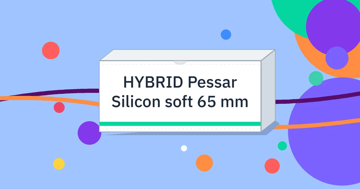 Symbolbild: Packung mit der Aufschrift HYBRID Pessar Silicon soft 65 mm (PZN 20194822) – Verfügbarkeit und Bezug in Apotheken in Frankfurt am Main