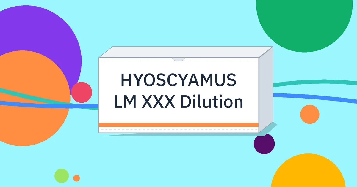 Symbolbild: Packung mit der Aufschrift HYOSCYAMUS LM XXX Dilution (PZN 02674814) – Verfügbarkeit und Bezug in Apotheken in Frankfurt am Main