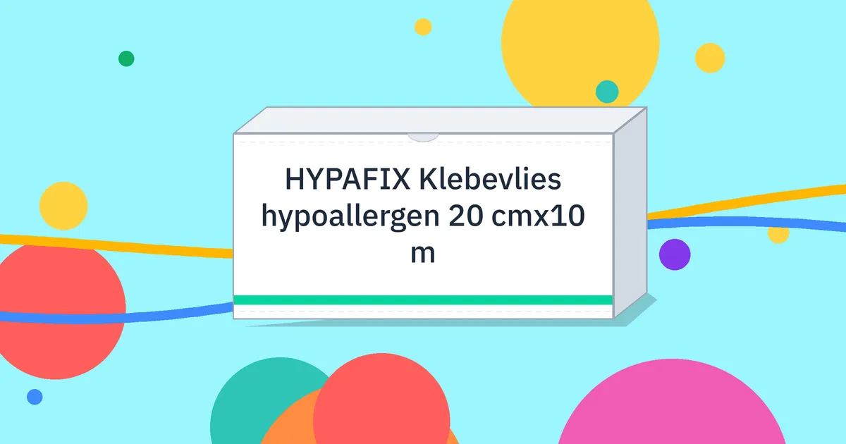 Symbolbild: Packung mit der Aufschrift HYPAFIX Klebevlies hypoallergen 20 cmx10 m (PZN 20610887) – Verfügbarkeit und Bezug in Apotheken in Frankfurt am Main