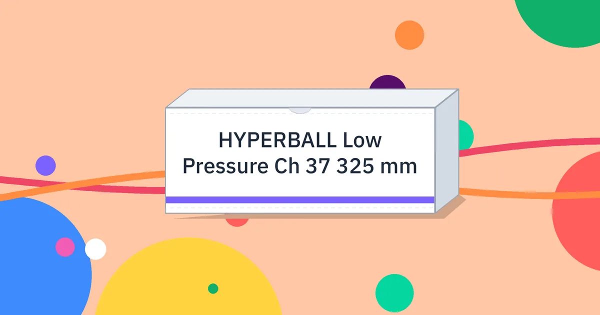 Symbolbild: Packung mit der Aufschrift HYPERBALL Low Pressure Ch 37 325 mm (PZN 00910452) – Verfügbarkeit und Bezug in Apotheken in Frankfurt am Main