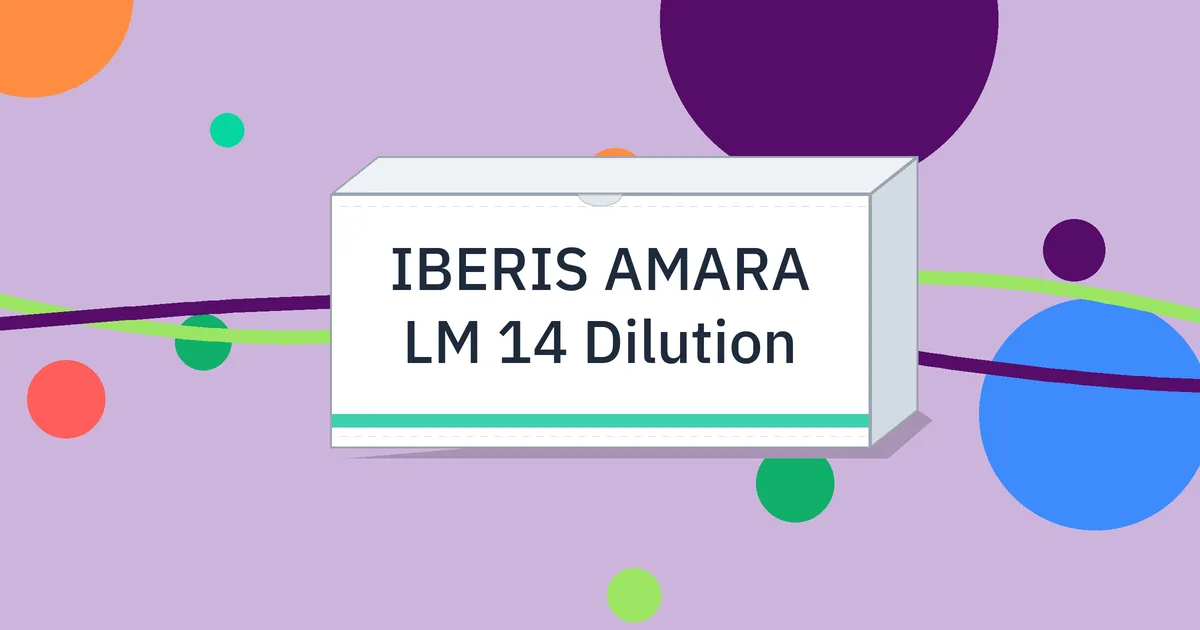 Symbolbild: Packung mit der Aufschrift IBERIS AMARA LM 14 Dilution (PZN 12891435) – Verfügbarkeit und Bezug in Apotheken in Frankfurt am Main
