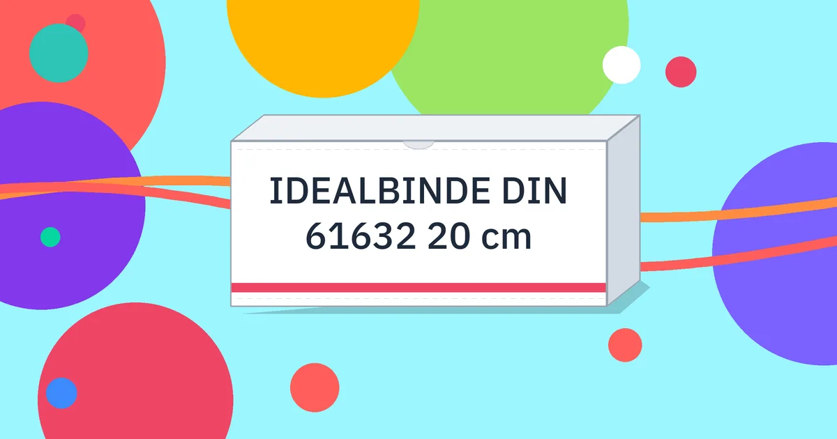 Symbolbild: Packung mit der Aufschrift IDEALBINDE DIN 61632 20 cm (PZN 02898235) – Verfügbarkeit und Bezug in Apotheken in Frankfurt am Main