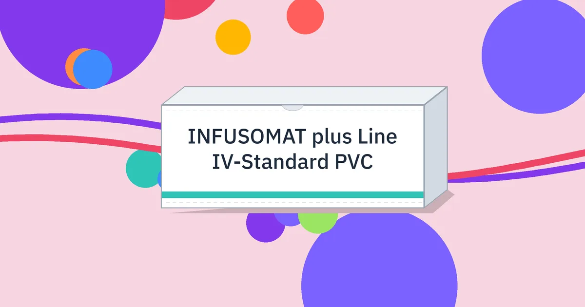Symbolbild: Packung mit der Aufschrift INFUSOMAT plus Line IV-Standard PVC (PZN 14332941) – Verfügbarkeit und Bezug in Apotheken in Frankfurt am Main