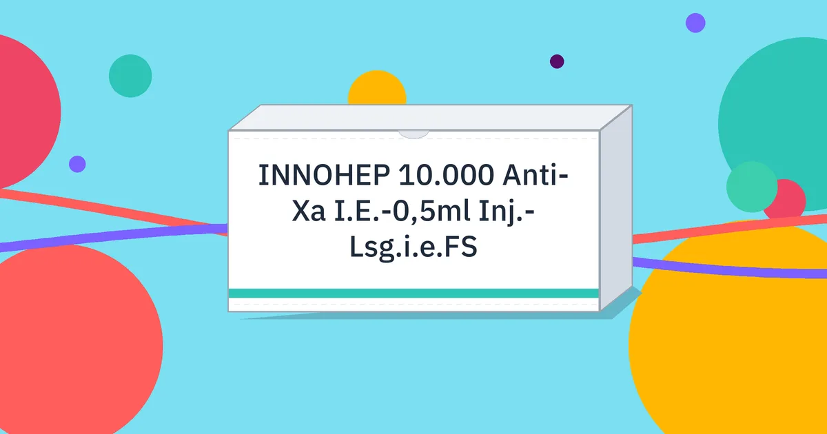Symbolbild: Packung mit der Aufschrift INNOHEP 10.000 Anti-Xa I.E.-0,5ml Inj.-Lsg.i.e.FS (PZN 17491172) – Verfügbarkeit und Bezug in Apotheken in Frankfurt am Main