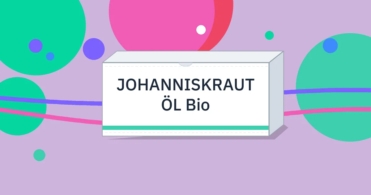 Symbolbild: Packung mit der Aufschrift JOHANNISKRAUT ÖL Bio (PZN 04928845) – Verfügbarkeit und Bezug in Apotheken in Frankfurt am Main