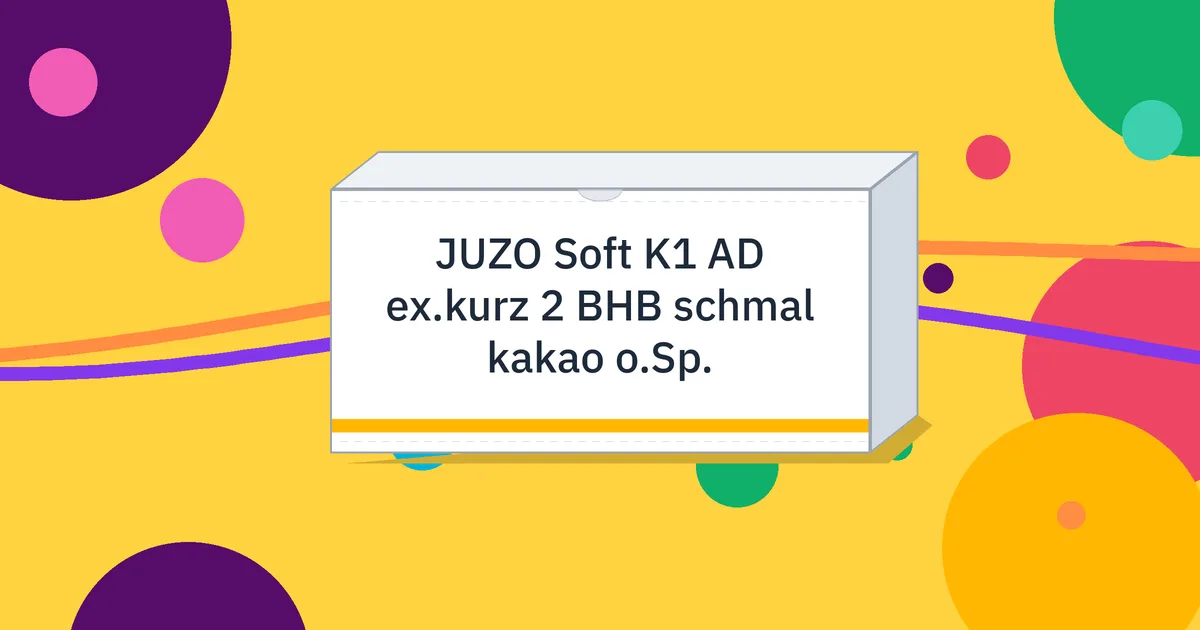 Symbolbild: Packung mit der Aufschrift JUZO Soft K1 AD ex.kurz 2 BHB schmal kakao o.Sp. (PZN 15464751) – Verfügbarkeit und Bezug in Apotheken in Frankfurt am Main