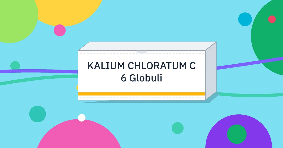 Symbolbild: Packung mit der Aufschrift KALIUM CHLORATUM C 6 Globuli (PZN 07171153) – Verfügbarkeit und Bezug in Apotheken in Frankfurt am Main