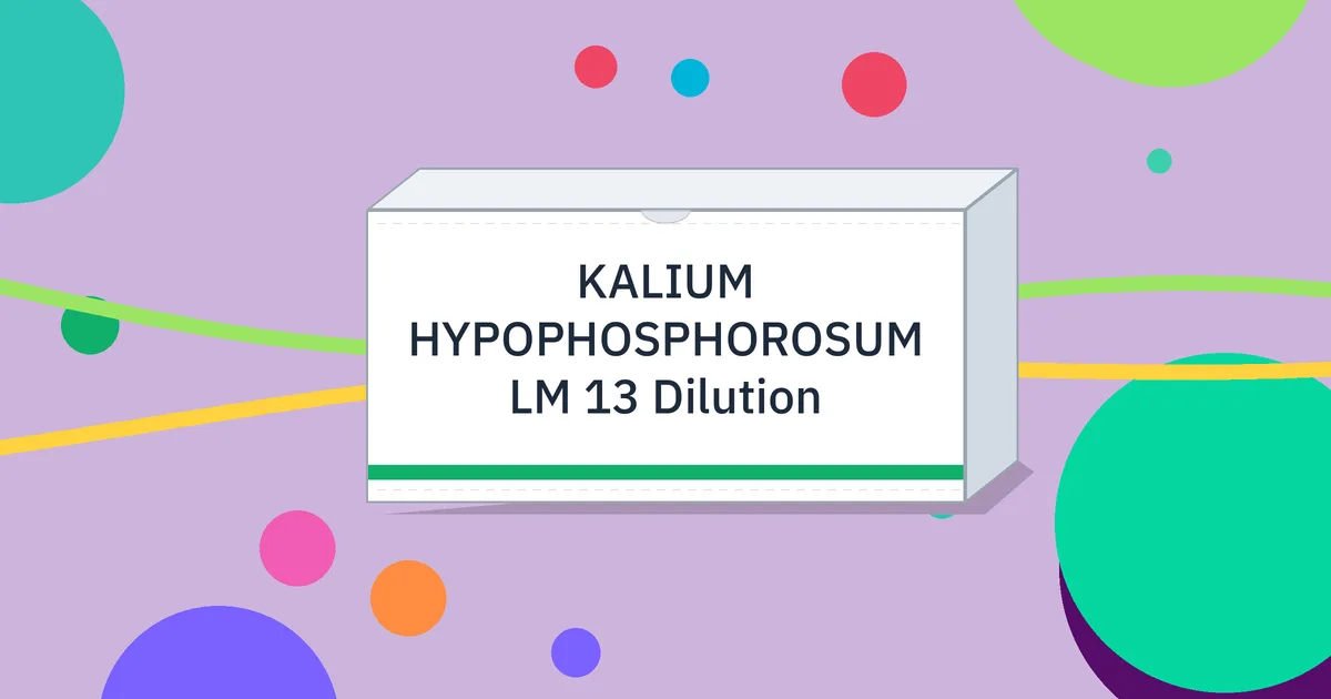 Symbolbild: Packung mit der Aufschrift KALIUM HYPOPHOSPHOROSUM LM 13 Dilution (PZN 12921981) – Verfügbarkeit und Bezug in Apotheken in Frankfurt am Main