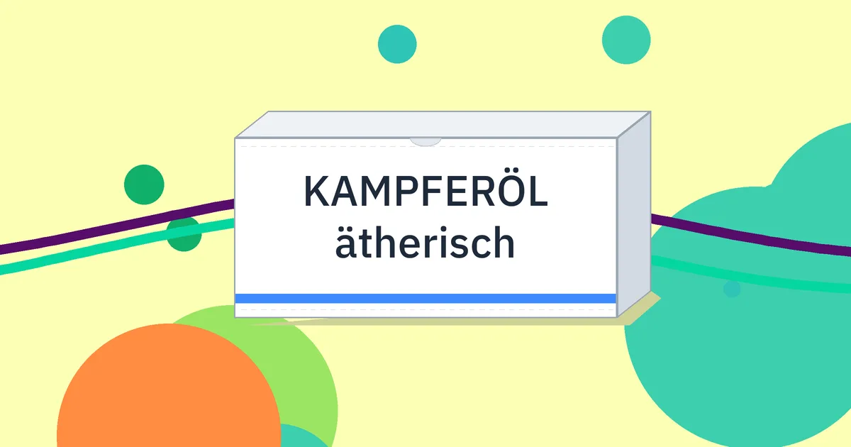 Symbolbild: Packung mit der Aufschrift KAMPFERÖL ätherisch (PZN 15407569) – Verfügbarkeit und Bezug in Apotheken in Frankfurt am Main