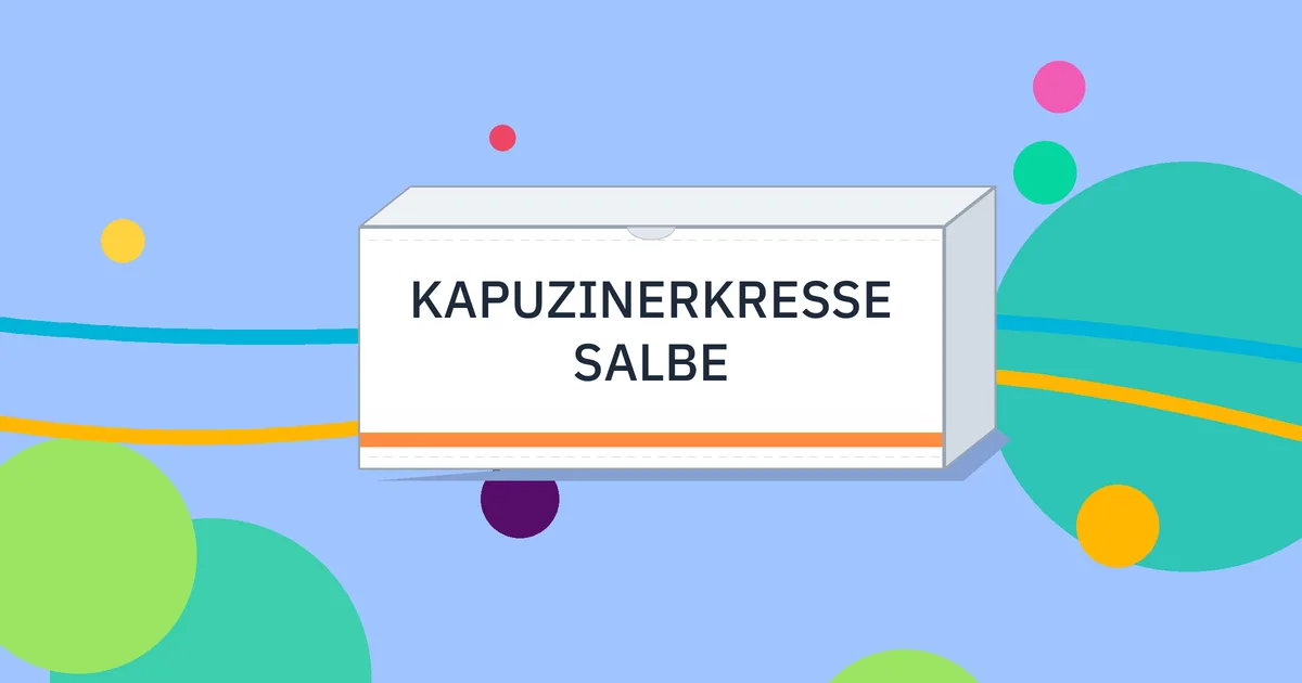 Symbolbild: Packung mit der Aufschrift KAPUZINERKRESSE SALBE (PZN 18259402) – Verfügbarkeit und Bezug in Apotheken in Frankfurt am Main