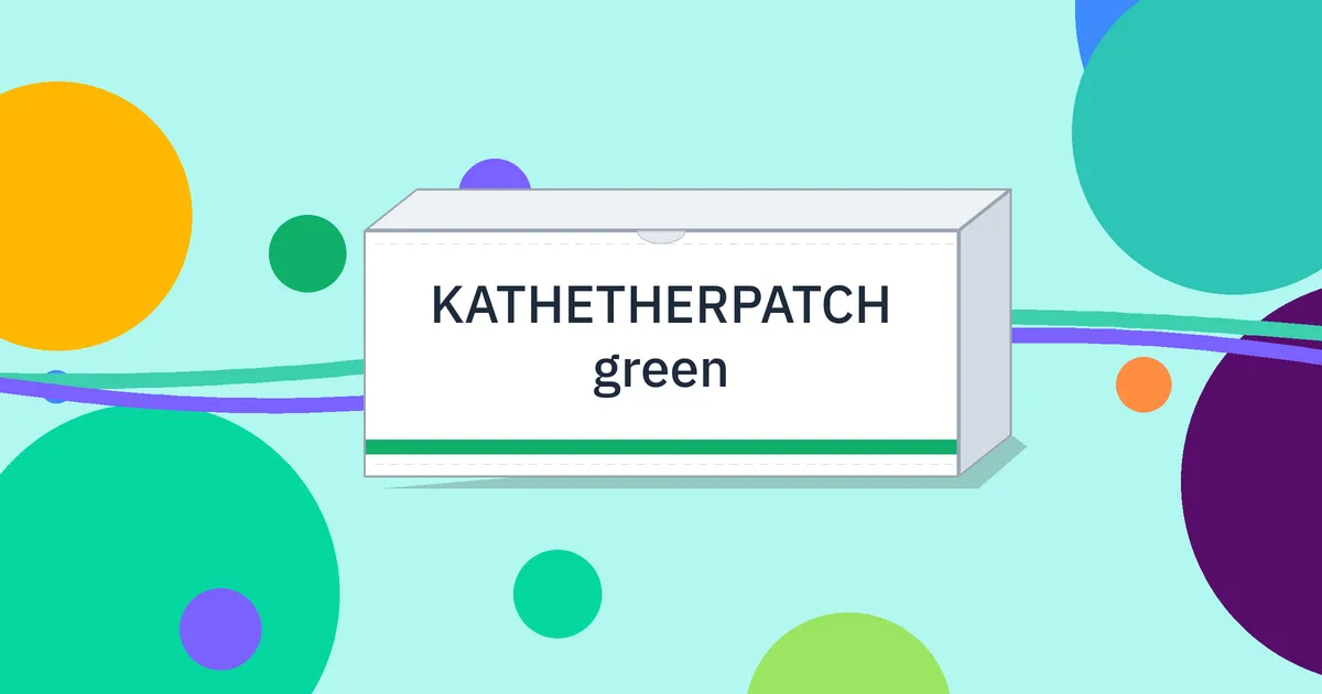 Symbolbild: Packung mit der Aufschrift KATHETHERPATCH green (PZN 19867055) – Verfügbarkeit und Bezug in Apotheken in Frankfurt am Main