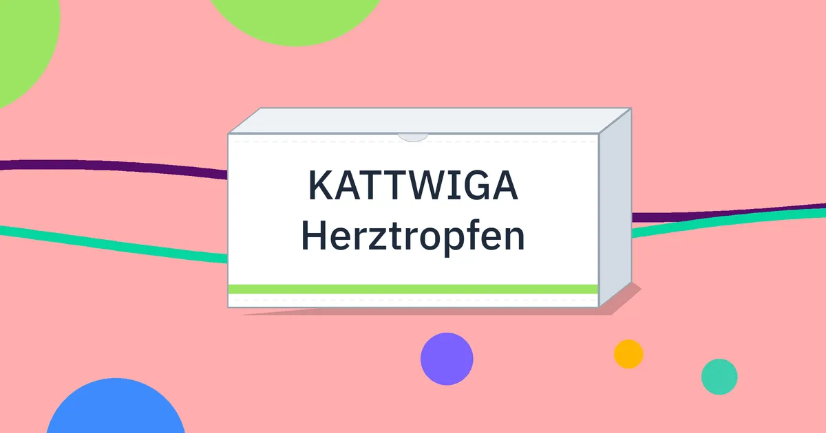 Symbolbild: Packung mit der Aufschrift KATTWIGA Herztropfen (PZN 03692599) – Verfügbarkeit und Bezug in Apotheken in Frankfurt am Main