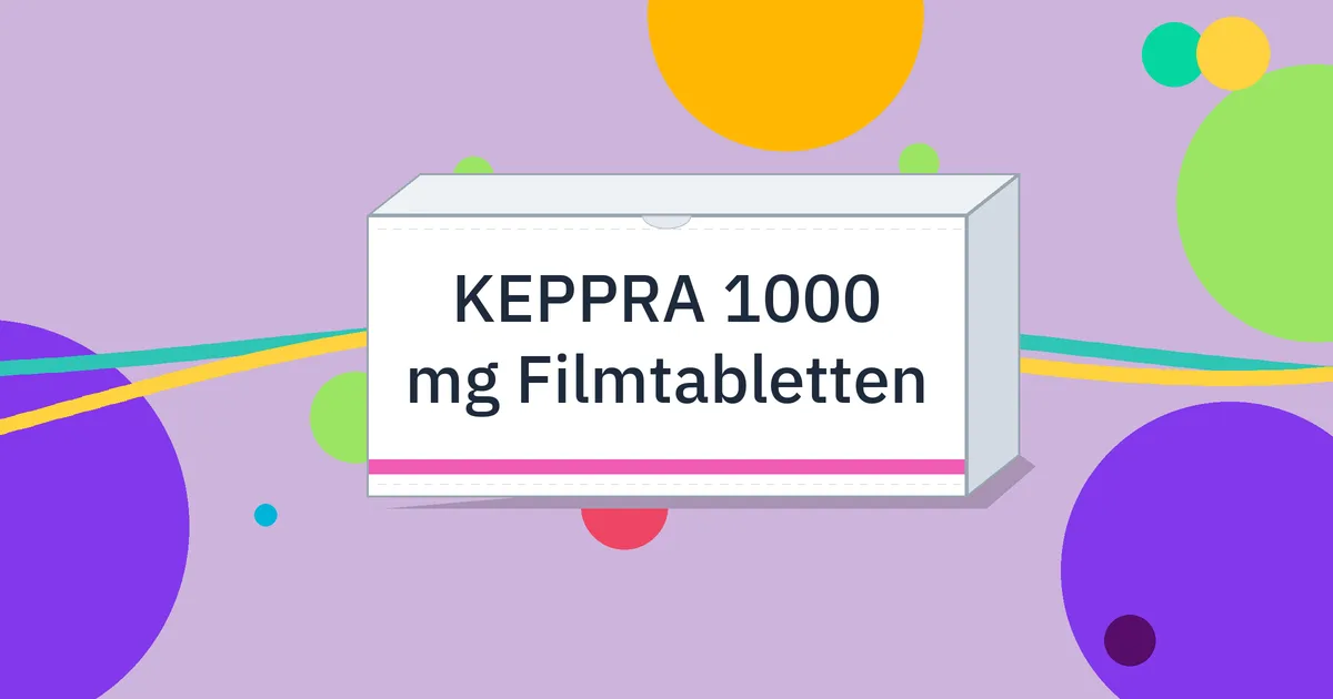 Symbolbild: Packung mit der Aufschrift KEPPRA 1000 mg Filmtabletten (PZN 05124497) – Verfügbarkeit und Bezug in Apotheken in Frankfurt am Main