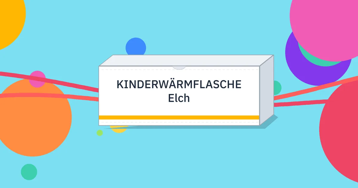 Symbolbild: Packung mit der Aufschrift KINDERWÄRMFLASCHE Elch (PZN 04987724) – Verfügbarkeit und Bezug in Apotheken in Frankfurt am Main