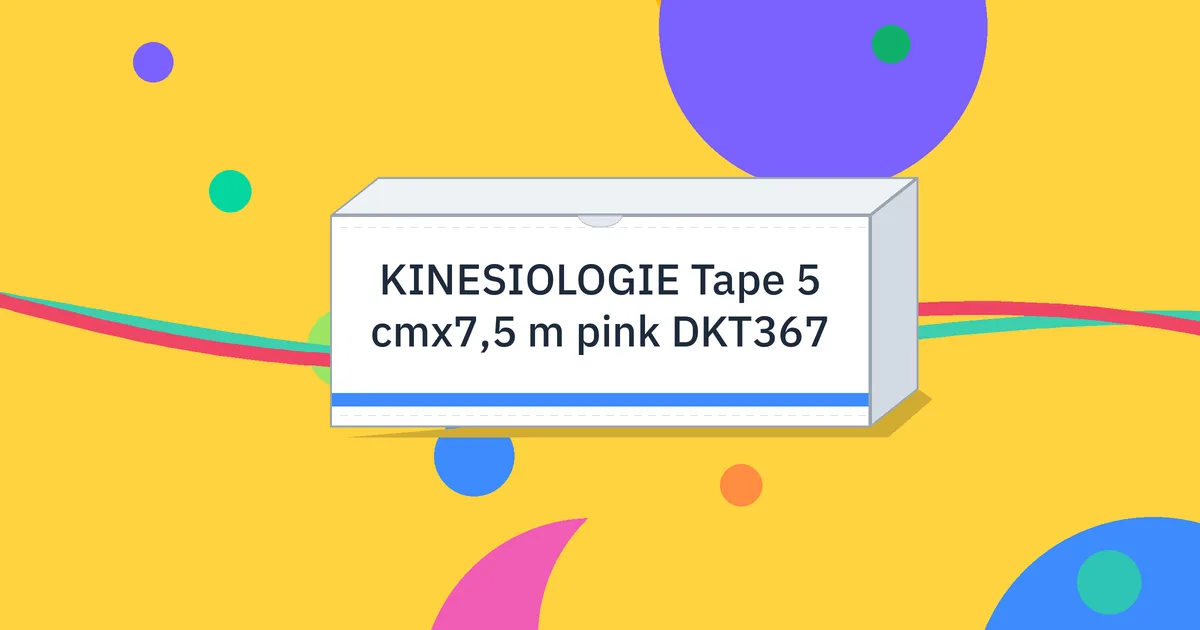 Symbolbild: Packung mit der Aufschrift KINESIOLOGIE Tape 5 cmx7,5 m pink DKT367 (PZN 17174810) – Verfügbarkeit und Bezug in Apotheken in Frankfurt am Main