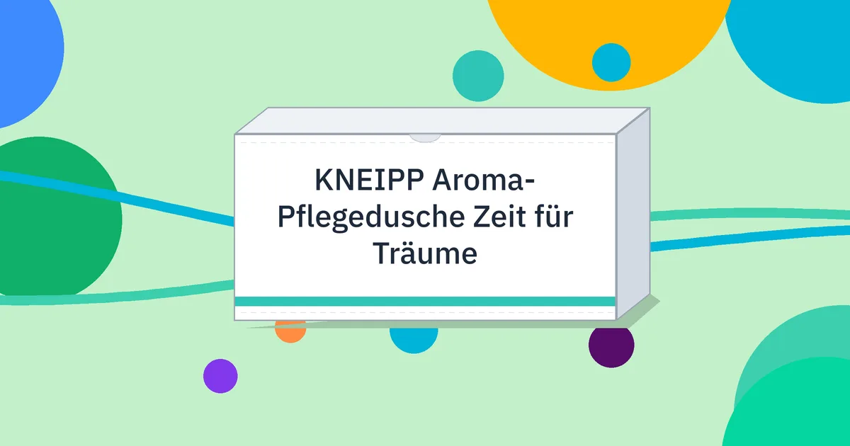 Symbolbild: Packung mit der Aufschrift KNEIPP Aroma-Pflegedusche Zeit für Träume (PZN 16654904) – Verfügbarkeit und Bezug in Apotheken in Frankfurt am Main