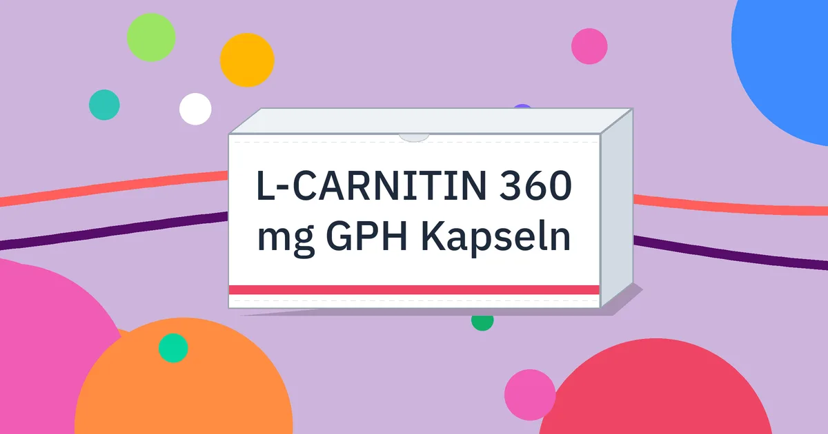 Symbolbild: Packung mit der Aufschrift L-CARNITIN 360 mg GPH Kapseln (PZN 07352995) – Verfügbarkeit und Bezug in Apotheken in Frankfurt am Main