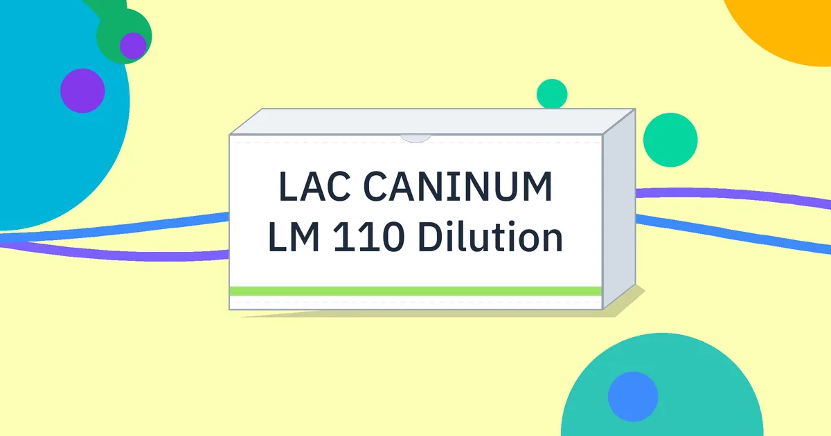 Symbolbild: Packung mit der Aufschrift LAC CANINUM LM 110 Dilution (PZN 12929190) – Verfügbarkeit und Bezug in Apotheken in Frankfurt am Main