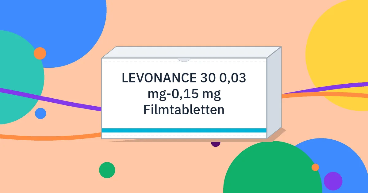 Symbolbild: Packung mit der Aufschrift LEVONANCE 30 0,03 mg-0,15 mg Filmtabletten (PZN 12147599) – Verfügbarkeit und Bezug in Apotheken in Frankfurt am Main