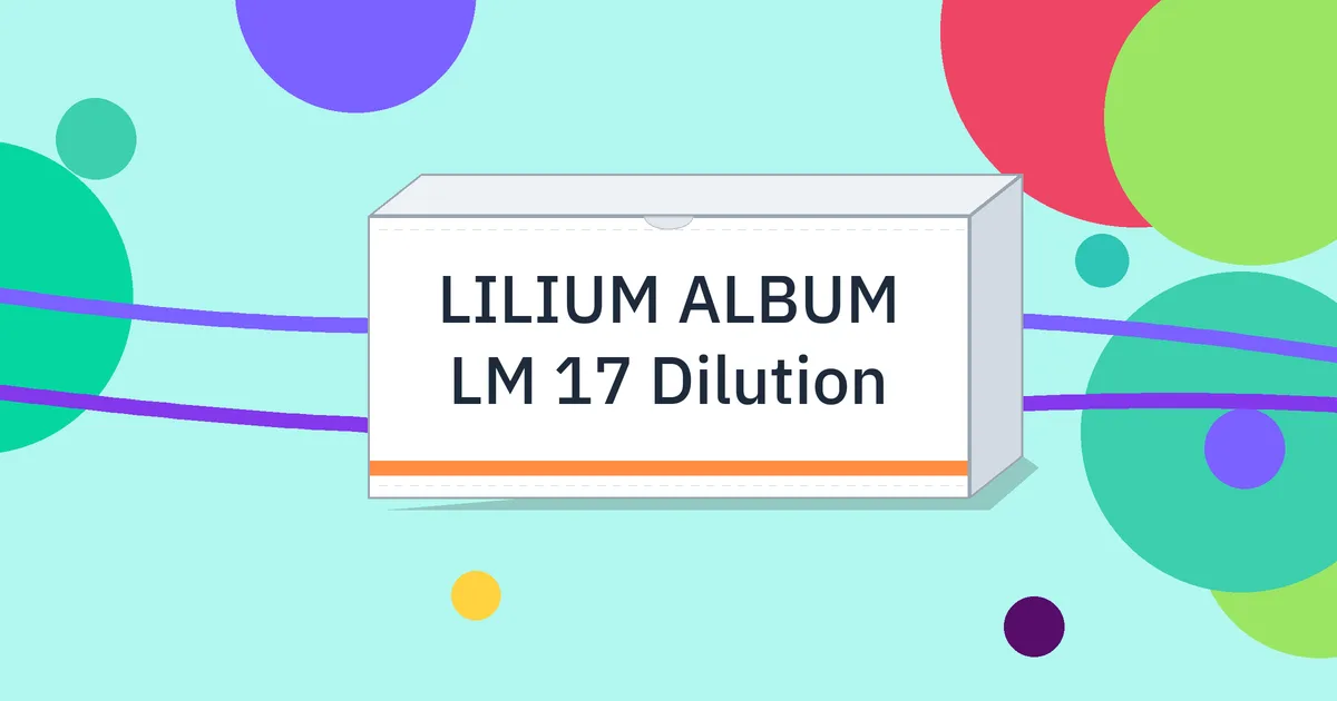 Symbolbild: Packung mit der Aufschrift LILIUM ALBUM LM 17 Dilution (PZN 12930721) – Verfügbarkeit und Bezug in Apotheken in Frankfurt am Main
