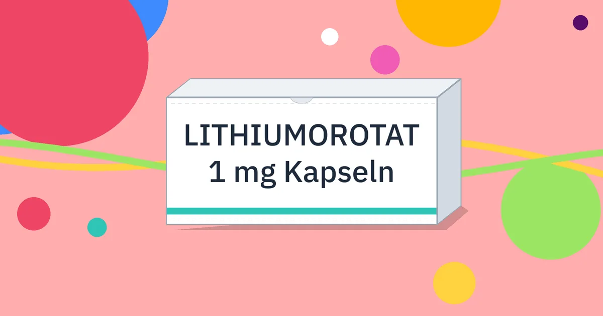 Symbolbild: Packung mit der Aufschrift LITHIUMOROTAT 1 mg Kapseln (PZN 20349489) – Verfügbarkeit und Bezug in Apotheken in Frankfurt am Main