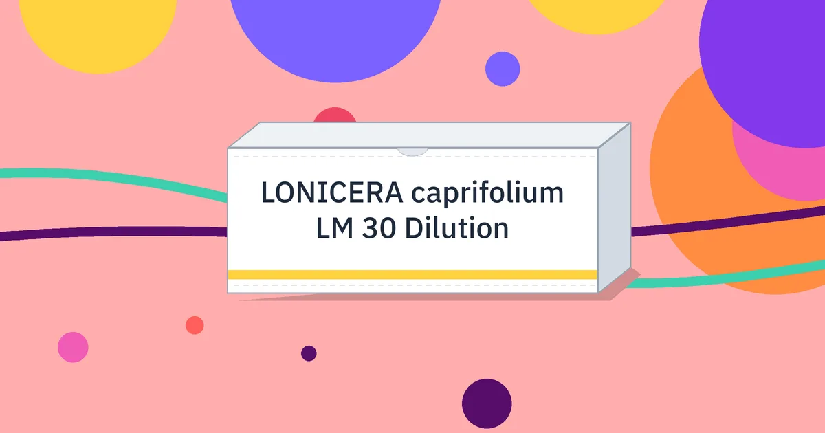 Symbolbild: Packung mit der Aufschrift LONICERA caprifolium LM 30 Dilution (PZN 13535949) – Verfügbarkeit und Bezug in Apotheken in Frankfurt am Main