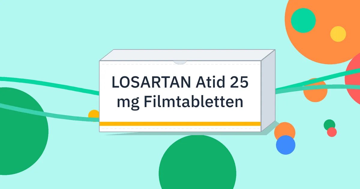Symbolbild: Packung mit der Aufschrift LOSARTAN Atid 25 mg Filmtabletten (PZN 00615931) – Verfügbarkeit und Bezug in Apotheken in Frankfurt am Main