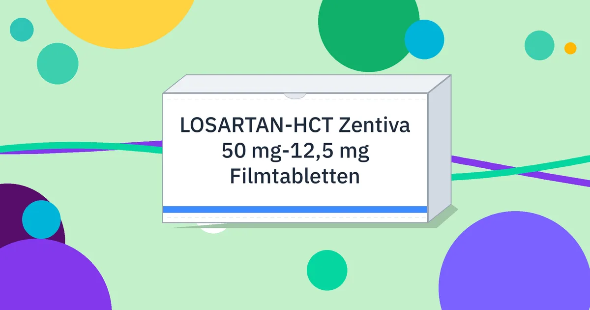 Symbolbild: Packung mit der Aufschrift LOSARTAN-HCT Zentiva 50 mg-12,5 mg Filmtabletten (PZN 16222493) – Verfügbarkeit und Bezug in Apotheken in Frankfurt am Main