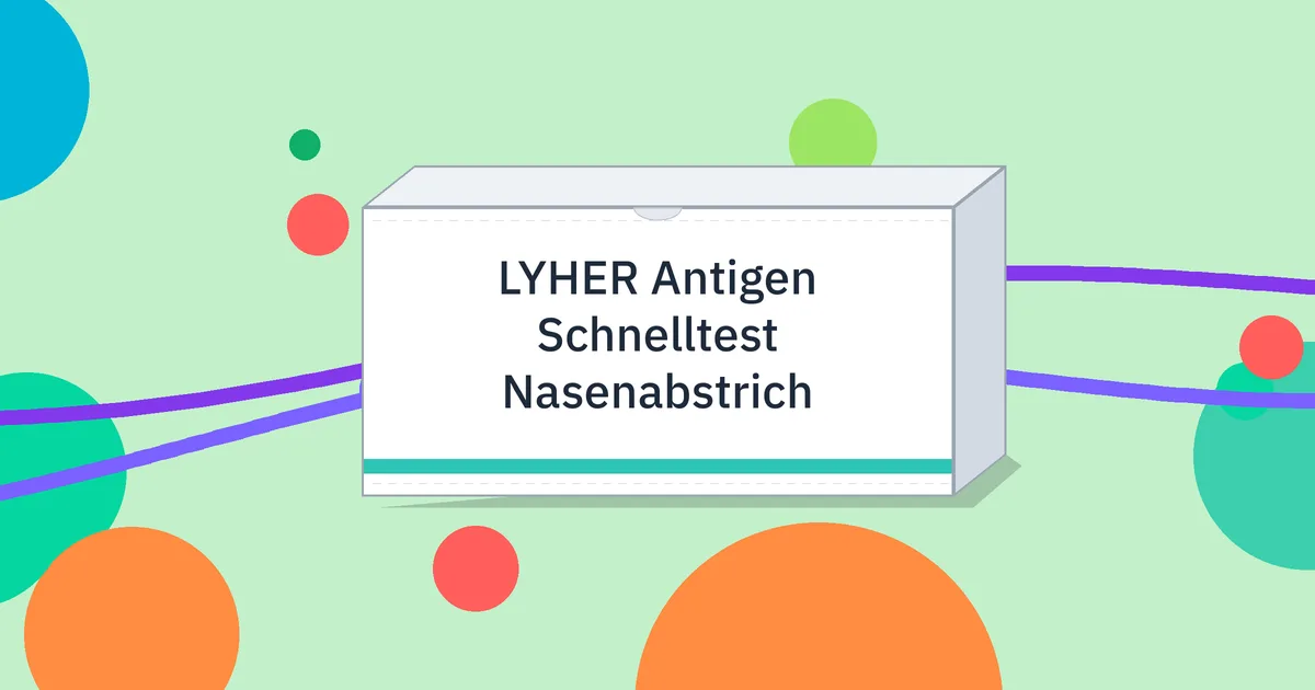 Symbolbild: Packung mit der Aufschrift LYHER Antigen Schnelltest Nasenabstrich (PZN 17257051) – Verfügbarkeit und Bezug in Apotheken in Frankfurt am Main
