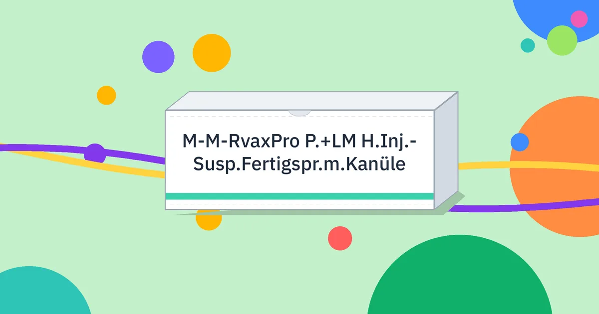 Symbolbild: Packung mit der Aufschrift M-M-RvaxPro P.+LM H.Inj.-Susp.Fertigspr.m.Kanüle (PZN 02554375) – Verfügbarkeit und Bezug in Apotheken in Frankfurt am Main