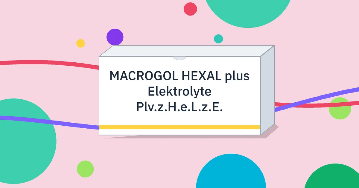 Symbolbild: Packung mit der Aufschrift MACROGOL HEXAL plus Elektrolyte Plv.z.H.e.L.z.E. (PZN 08875436) – Verfügbarkeit und Bezug in Apotheken in Frankfurt am Main