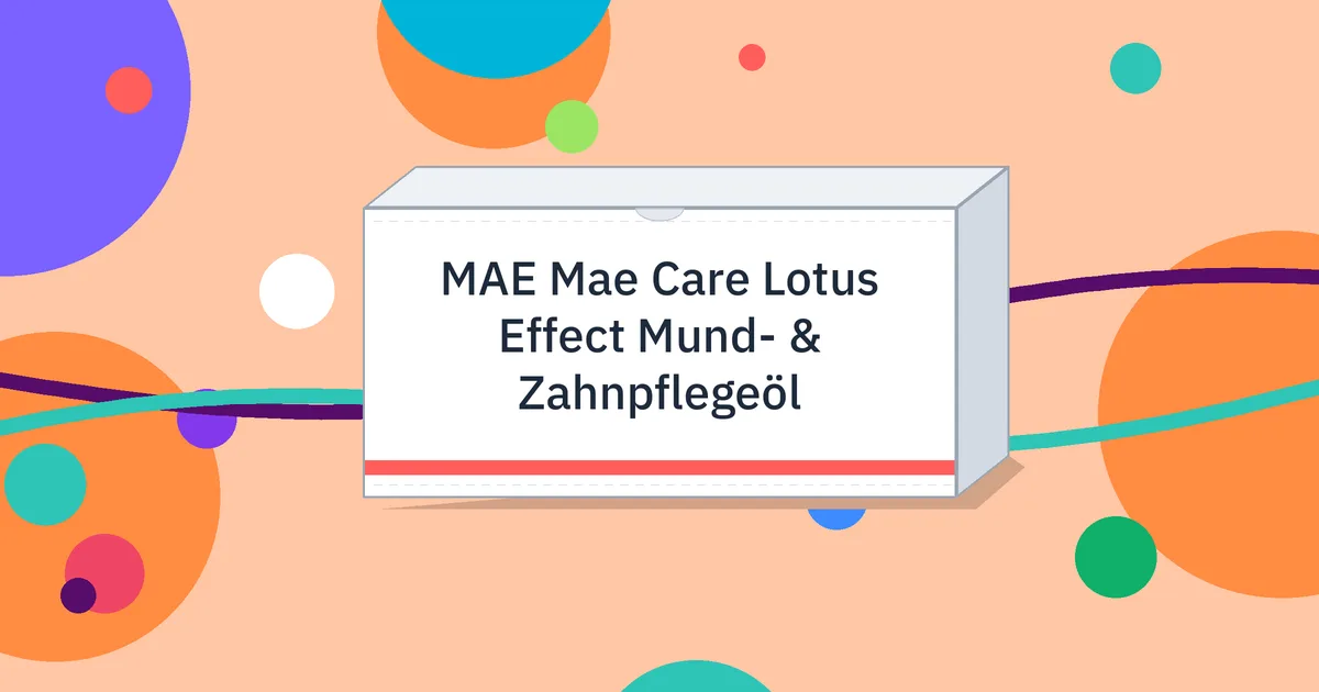 Symbolbild: Packung mit der Aufschrift MAE Mae Care Lotus Effect Mund- & Zahnpflegeöl (PZN 19780265) – Verfügbarkeit und Bezug in Apotheken in Frankfurt am Main