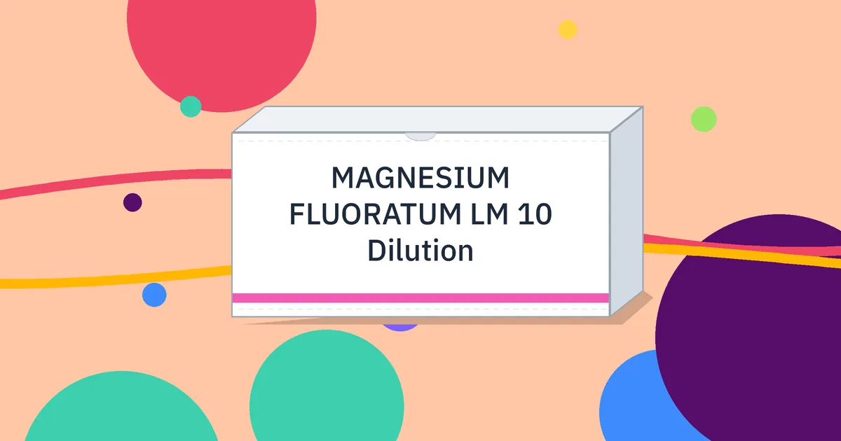 Symbolbild: Packung mit der Aufschrift MAGNESIUM FLUORATUM LM 10 Dilution (PZN 12937410) – Verfügbarkeit und Bezug in Apotheken in Frankfurt am Main