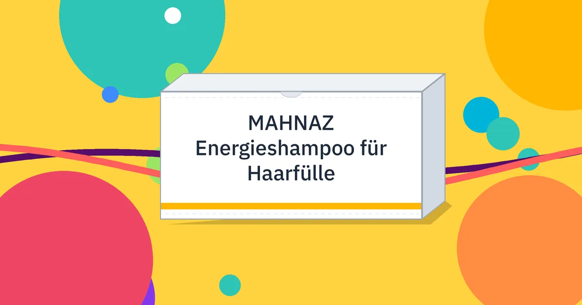 Symbolbild: Packung mit der Aufschrift MAHNAZ Energieshampoo für Haarfülle (PZN 10314550) – Verfügbarkeit und Bezug in Apotheken in Frankfurt am Main