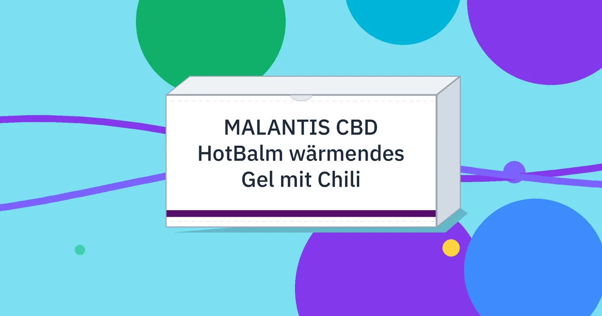 Symbolbild: Packung mit der Aufschrift MALANTIS CBD HotBalm wärmendes Gel mit Chili (PZN 18221457) – Verfügbarkeit und Bezug in Apotheken in Frankfurt am Main