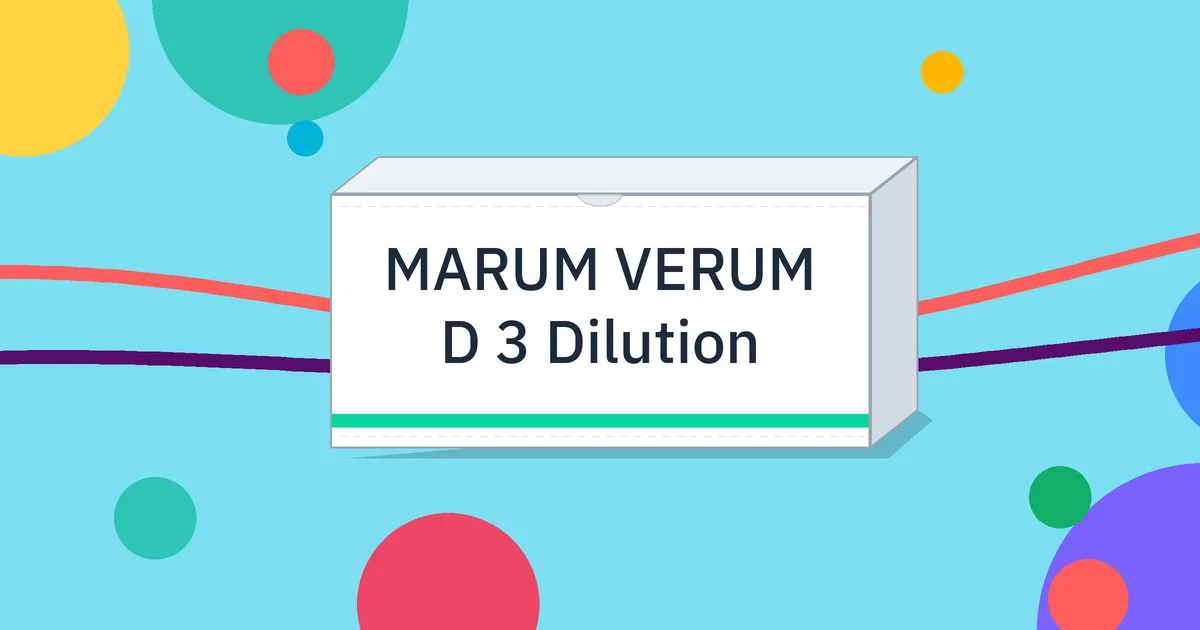 Symbolbild: Packung mit der Aufschrift MARUM VERUM D 3 Dilution (PZN 01778492) – Verfügbarkeit und Bezug in Apotheken in Frankfurt am Main