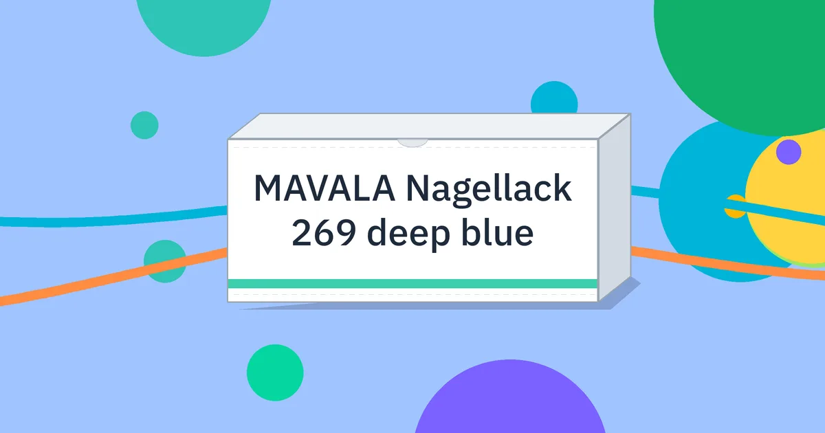 Symbolbild: Packung mit der Aufschrift MAVALA Nagellack 269 deep blue (PZN 12457578) – Verfügbarkeit und Bezug in Apotheken in Frankfurt am Main