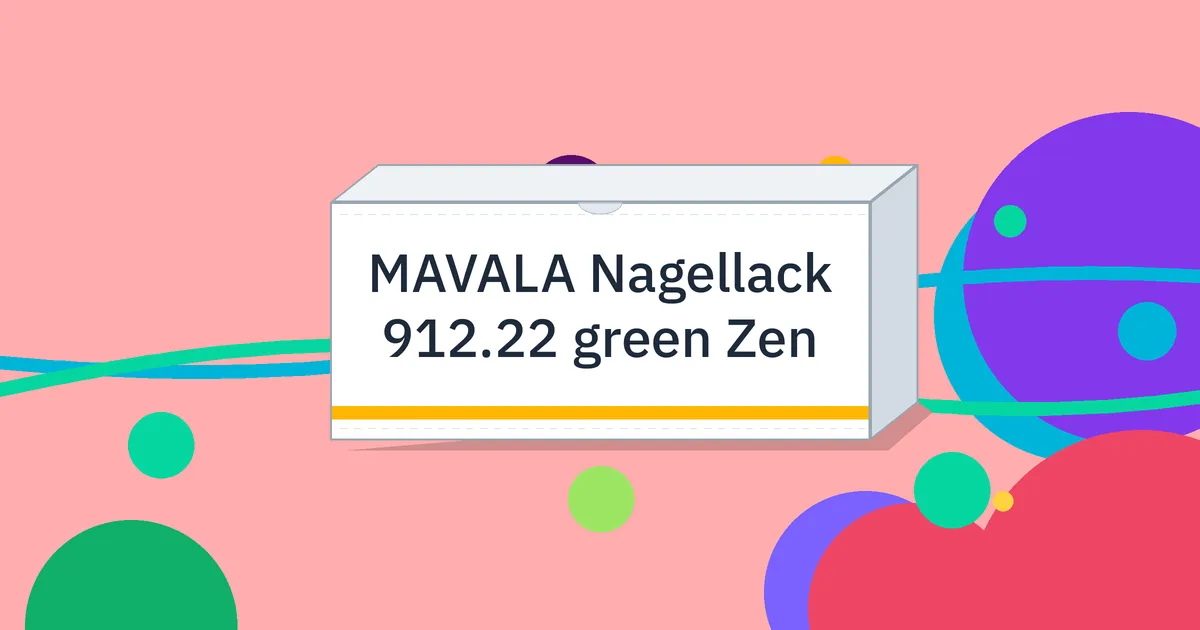 Symbolbild: Packung mit der Aufschrift MAVALA Nagellack 912.22 green Zen (PZN 16496718) – Verfügbarkeit und Bezug in Apotheken in Frankfurt am Main