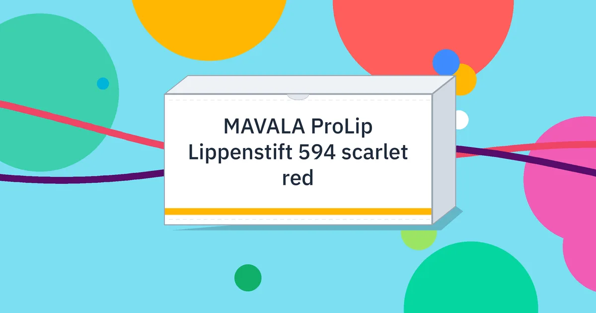 Symbolbild: Packung mit der Aufschrift MAVALA ProLip Lippenstift 594 scarlet red (PZN 15417645) – Verfügbarkeit und Bezug in Apotheken in Frankfurt am Main