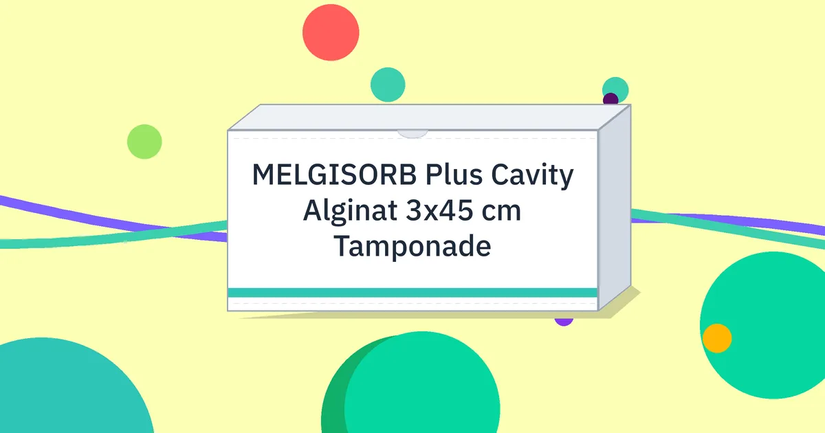 Symbolbild: Packung mit der Aufschrift MELGISORB Plus Cavity Alginat 3x45 cm Tamponade (PZN 11002812) – Verfügbarkeit und Bezug in Apotheken in Frankfurt am Main