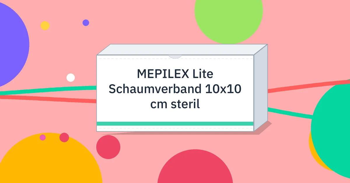 Symbolbild: Packung mit der Aufschrift MEPILEX Lite Schaumverband 10x10 cm steril (PZN 19533420) – Verfügbarkeit und Bezug in Apotheken in Frankfurt am Main
