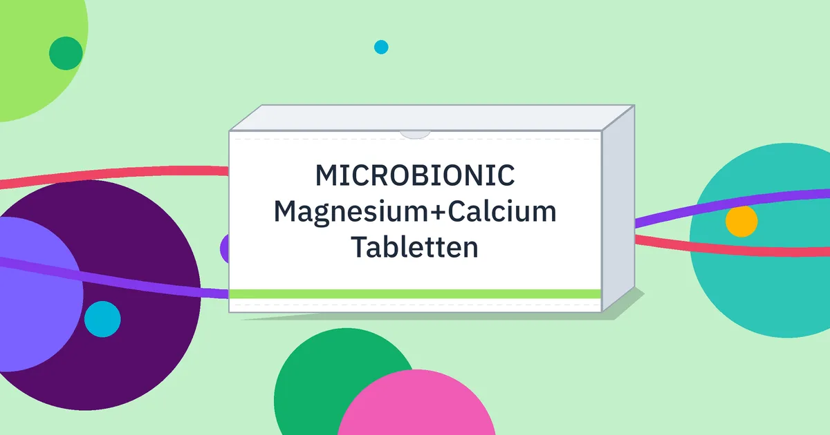 Symbolbild: Packung mit der Aufschrift MICROBIONIC Magnesium+Calcium Tabletten (PZN 17935137) – Verfügbarkeit und Bezug in Apotheken in Frankfurt am Main