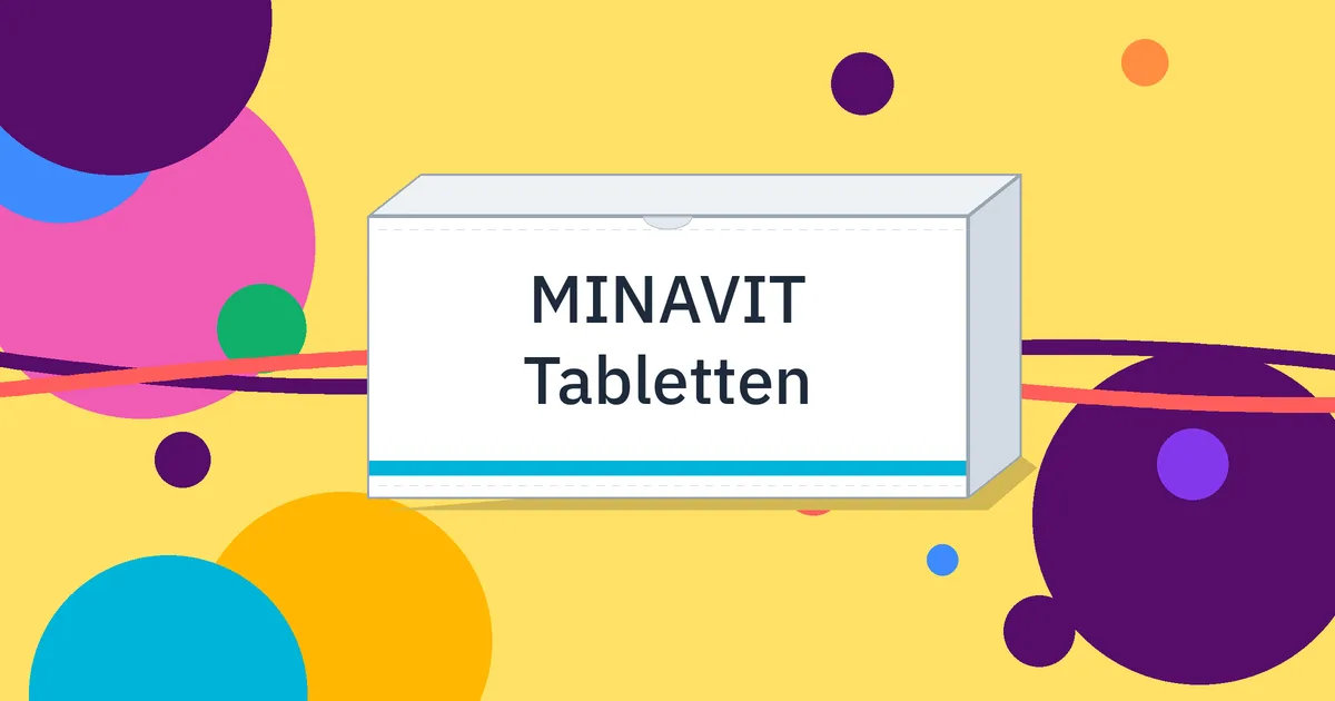 Symbolbild: Packung mit der Aufschrift MINAVIT Tabletten (PZN 12453563) – Verfügbarkeit und Bezug in Apotheken in Frankfurt am Main