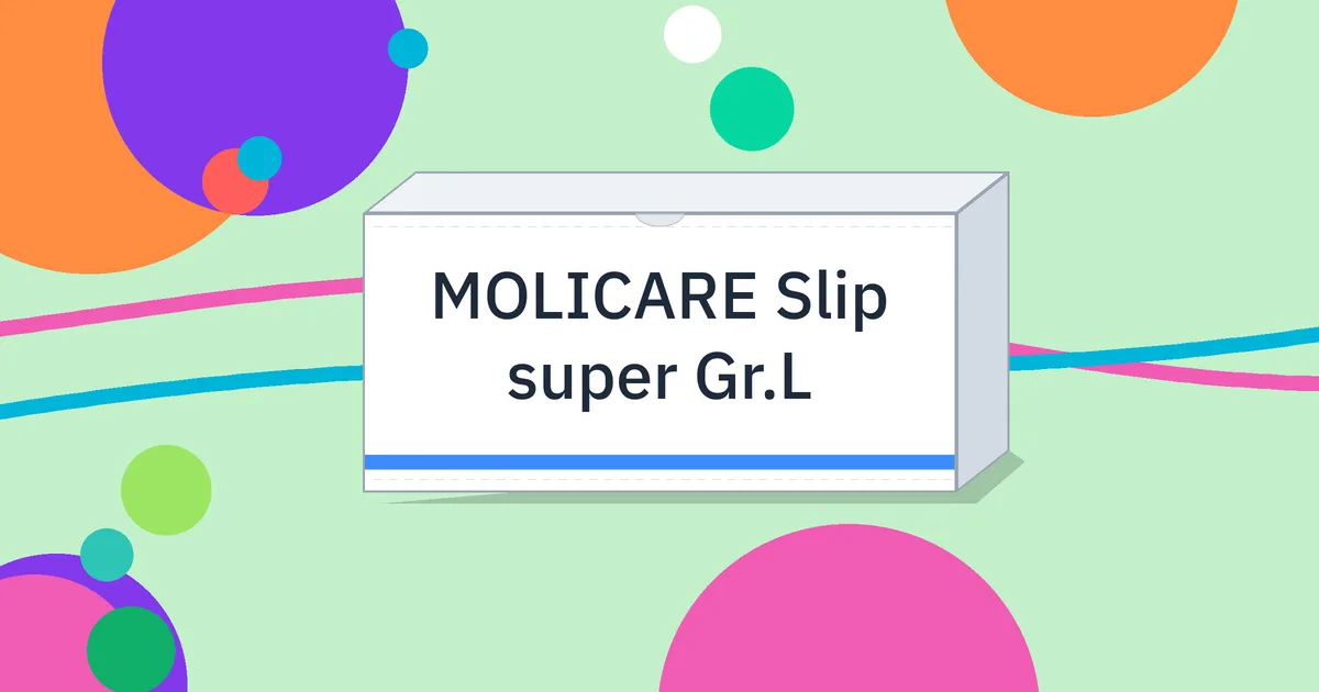 Symbolbild: Packung mit der Aufschrift MOLICARE Slip super Gr.L (PZN 15625119) – Verfügbarkeit und Bezug in Apotheken in Frankfurt am Main