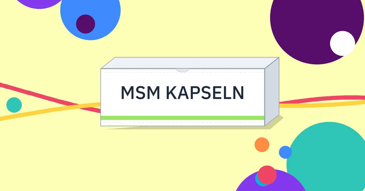 Symbolbild: Packung mit der Aufschrift MSM KAPSELN (PZN 17507803) – Verfügbarkeit und Bezug in Apotheken in Frankfurt am Main
