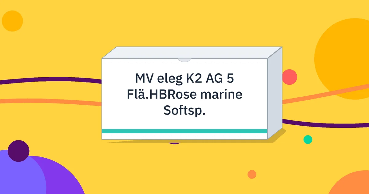 Symbolbild: Packung mit der Aufschrift MV eleg K2 AG 5 Flä.HBRose marine Softsp. (PZN 15719139) – Verfügbarkeit und Bezug in Apotheken in Frankfurt am Main